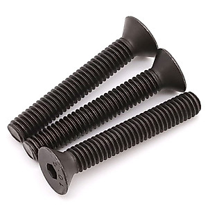 RoyceMart 5/16"-18 x 1-1/2 inch Flat Head Socket Cap Screws Grade 10.9 Alloy Steel, Black Oxide, Counterskunk Head, Full Thread, Pack of 10