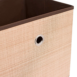 Internet's Best Canvas Storage Bin - 2 Pack - Brown - Box Container