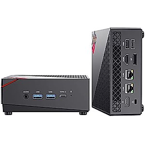 Mini PC, AMD Ryzen 5 5600U(6C/12T, up to 4.2 GHz), Mini Computers Windows 11 Pro 16GB DDR4 RAM 512GB M.2 2280 SSD Graphics 7 Core 1800 MHz, Support 2.5 Inch HDD Dual Ethernet HDMI/Type-C/Wifi5/BT4.2