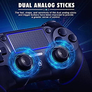 Sefwon PS4 Controller Wireless Game Controller Compatible with P4 (Blue)
