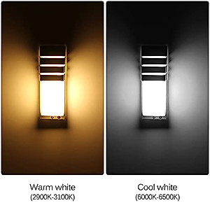 IP64 Waterproof Outdoor Wall Light Decorative Wall Sconce Porch Lamp 8W Energy Saving COB Stair Light Bright and Soft LED Wall Lamp for Home Patio Garden Walkway