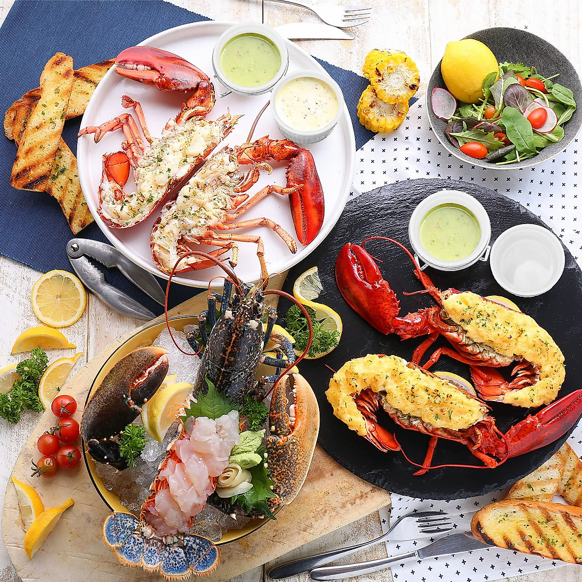 60 Pcs Ceramic Butter Warmers Set, Include 12 Pcs Butter Warmers for Seafood Butter Melter with Stands, 48 Pcs Tea Light Candles Food Warmer Candle for Fondue Chocolate Dishwasher Microwave Oven Safe