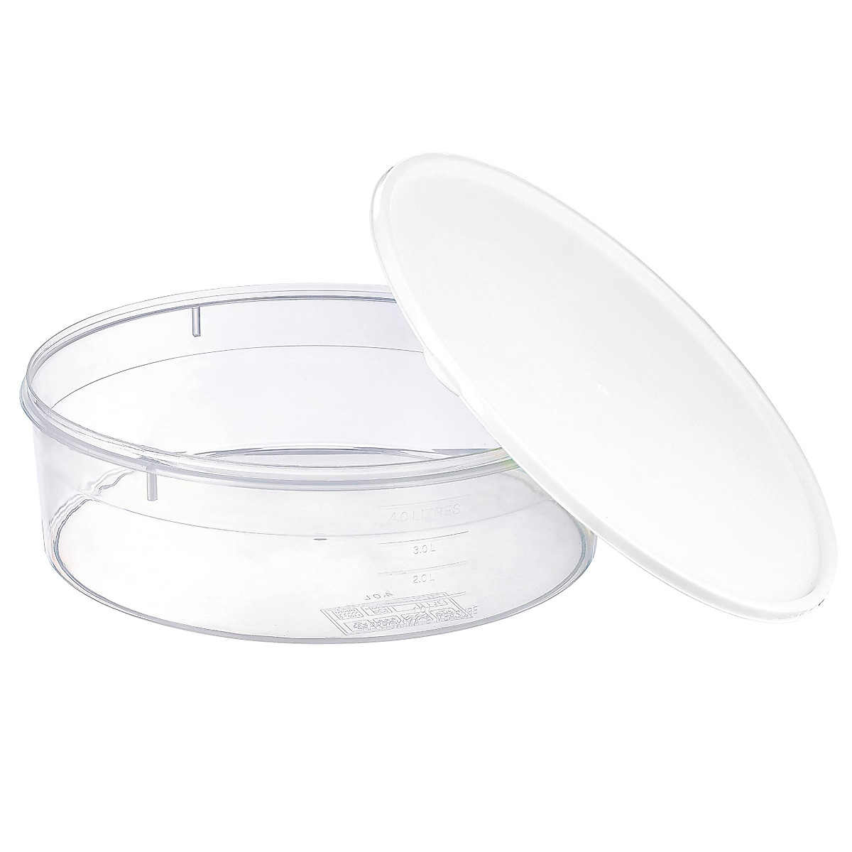 Zilpoo Plastic Pie Keeper with Lid, 10.5”, Christmas Cupcake Carrier, Muffin, Cookie, Cake Holder, Round Food Storage Container with Cover, Red