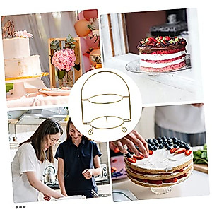 EXQUIMEUBLE Double Layer Cake Stand Muffin Stand Dessert Stand Holder Pastry Stand Birthday Cake Stand Cake Display Rack Dessert Display Plate Tea Party Serving Tray Desktop Iron Bracket
