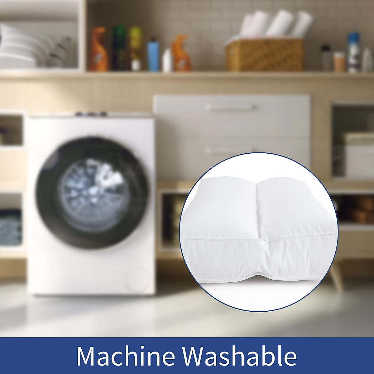 HOMBYS Knee Pillow for Side Sleepers,Down Alternative Between Leg Pillow for Sleeping,Under Knee Pillow for Sleeping on Back,Spine Alignment, Lower Back Pain Relief,Pregnancy Support,4 inch