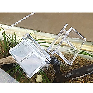 EDOBLUE 8 Pack Fish Tanks Glass Cover Clip 8mm Aquariums Fish Tank Acrylic Clips Glass Cover Support Holders Universal Lid Clips Clear Glass Cover Clip Support Holder for Rimless Aquariums