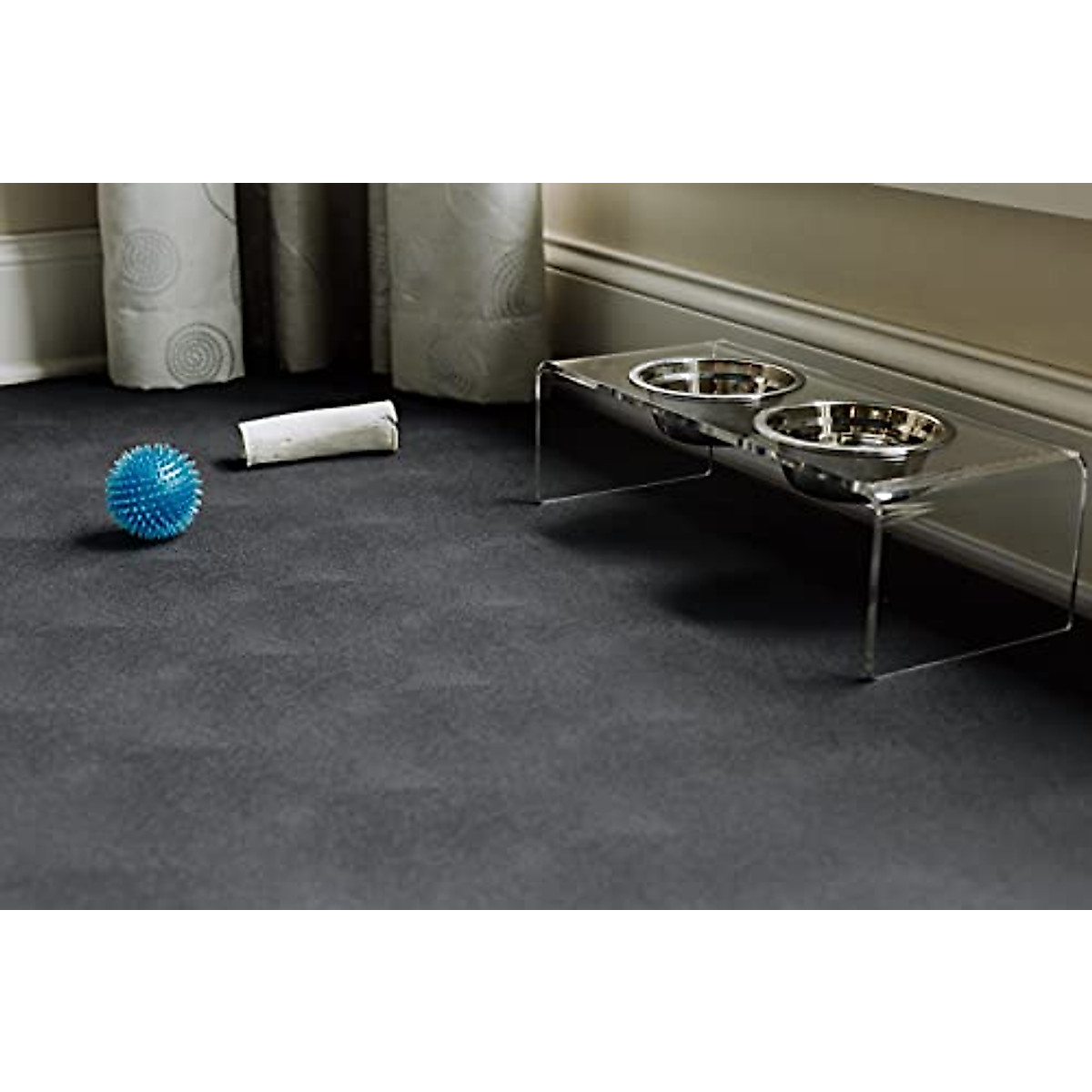 G-Floor for Pets Levant Texture Protective Vinyl Floor Covering for Hardwood, Concrete, and Low-Pile Carpet - 7.5ft x 17ft Slate Grey