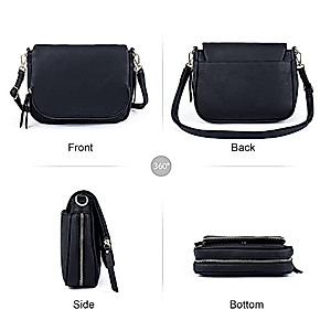Crossbody Bags for Women Small Pu Leather Over the Shoulder Purses and Flap Cross Body Handbags with Multi Pockets