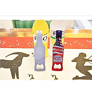 6 Pcs. Sublimation blanks Grey Steel Bottle Beer metal Opener 6" X 1,5" Heavy duty Stainless Steel Flat for Kitchen, bar o restaurant