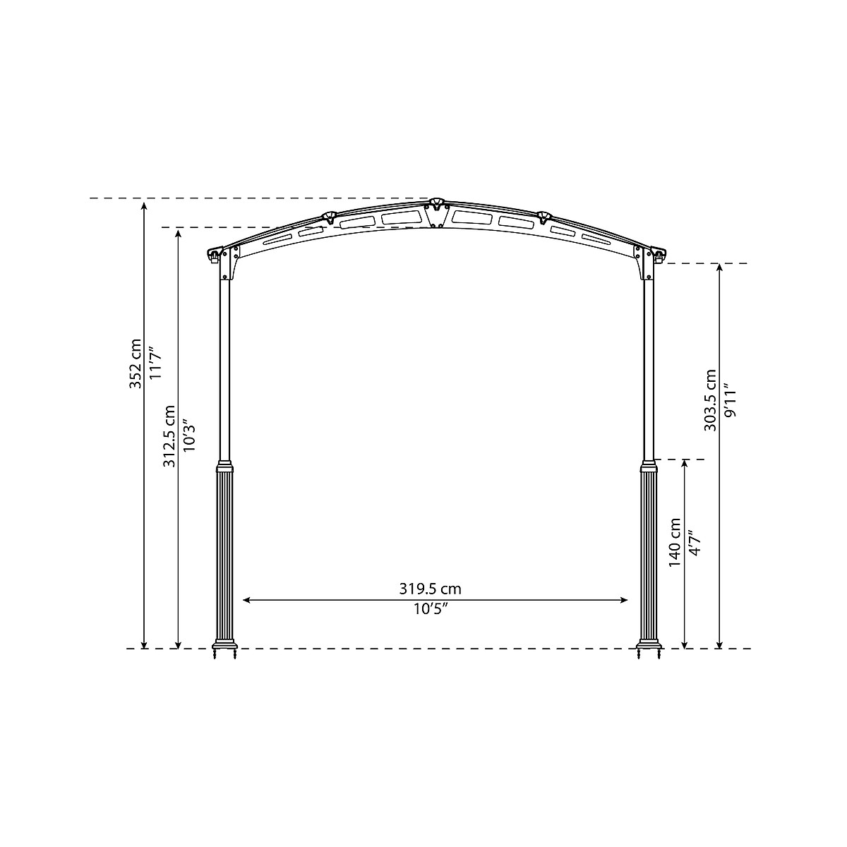 Palram - Canopia Arcadia Alpine 12 x 14 Carport