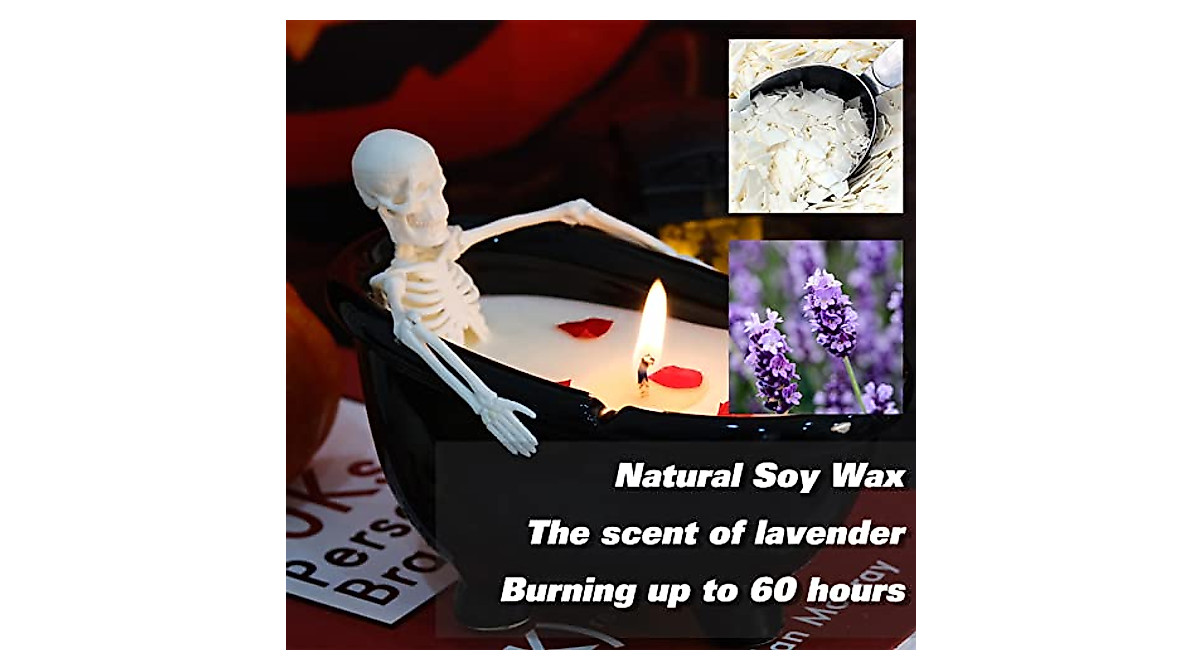 Unique Skeleton Candle for Spooky Halloween Decor