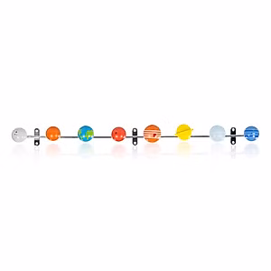 SUCK UK Solar System Coat Hooks - Decorative Wall Mounted Wooden Hanging Rack