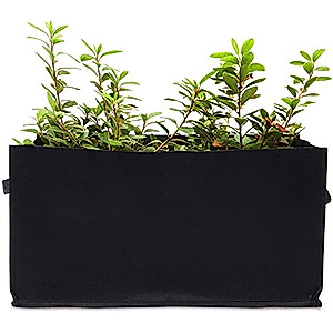 Rectangle Grow Bags with Handles for Vegetables, Fabric Planter (23.6 x 11.8 in, 3 Pack)
