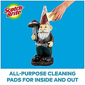 Scotch-Brite Dobie Pads, Dobie Sponge for All Purpose Cleaning of Kitchen, Bathroom, and Household, Non Scratch Dobie Cleaning Pads Safe for Non-Stick Cookware, 12 Dobie Pads