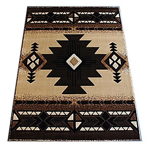 South West Native American Area Rug 5 Feet X 7 Feet Berber Design C318
