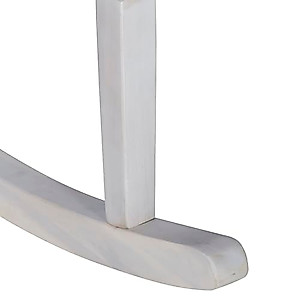 Walker Edison Montego Traditional Acacia Wood Slat Back Patio Rocking Chair, 42 Inch, White Wash