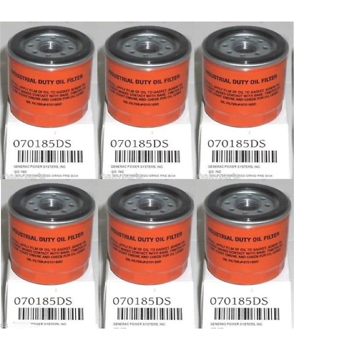 (6 pk) Original 070185DS Generac Generator Oil Filters Fits GN190, GN220, 4000XL