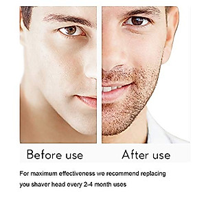 4 Pack Replacement Heads for Rechargeable Shaver Solo Trimmer Micro and Touches Replacement Cutter Head Include 2 Clean Brush