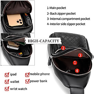 FSD.WG sling Backpack for Men Chest Bag Crossbody Shoulder Bags Travel Bag Purse for Men with Water Resistant