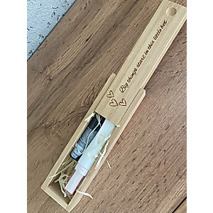 Pregnancy Test Keepsake Box for Baby Announcement to Partner Wooden Baby Keepsake Box