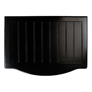 Mahogany Finished Bowed Front Laundry Hamper with Interior Bag