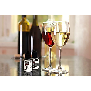 The Original Drop It Wine Drops, 4pk- USA Made Wine Drops That Naturally Reduce Both Wine Sulfites and Tannins- Can Eliminate Wine Headaches, Wine Allergies and Histamines- A Wine Wand Alternative