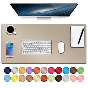 Leather Desk Mat,Desk Pad,Desktop mat,Waterproof Desk Mat for Desktop, Desk Mat for Keyboard and Mouse,Leather Mouse Pad Protector for Office and Home,30"x 14"