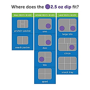 LunchBots 2.5 oz Leak Proof Snack and Side Dish Containers - Spill Proof in Bags and Bento Boxes - Food-Grade Stainless Steel With Silicone Lids - Set of 2 (Purple)