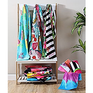 Betsey Johnson - Beach Towel Set, Highly Absorbent & Fade Resistant Beach Accessories, Ideal for Pool, Picnic, or Beach (Island Vibes & Chill Pineapple, 2 Piece)