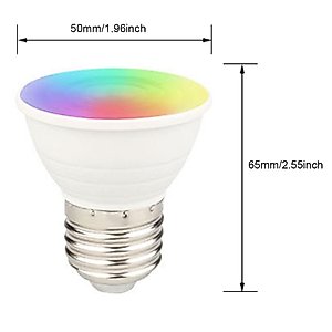 Par16 LED Color Changing Light Bulb with 24 Buttons Remote Control 50 Watt Equivalent E26 Base,16 Colors Dimmable RGB LED Spot Light Bulb with 5W