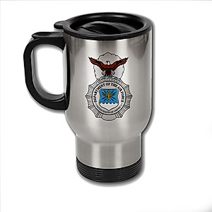 ExpressItBest Stainless Steel Coffee Mug with U.S. Air Force Security Forces (AFSC) badge