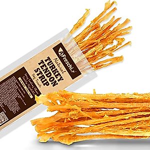 Afreschi Turkey Tendon Dog Treats for Signature Series, All Natural Human Grade Dog Chew, Ingredient Sourced from USA, Hypoallergenic, Easy to Digest, Rawhide Alternative, 1 Unit/Pack Strip (Large)