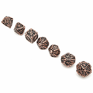 Hollow Skull DND Metal dice Set, polyhedral Large RPG case dice d&d Starter Set Tray Tower Bag Holder Role Playing dice