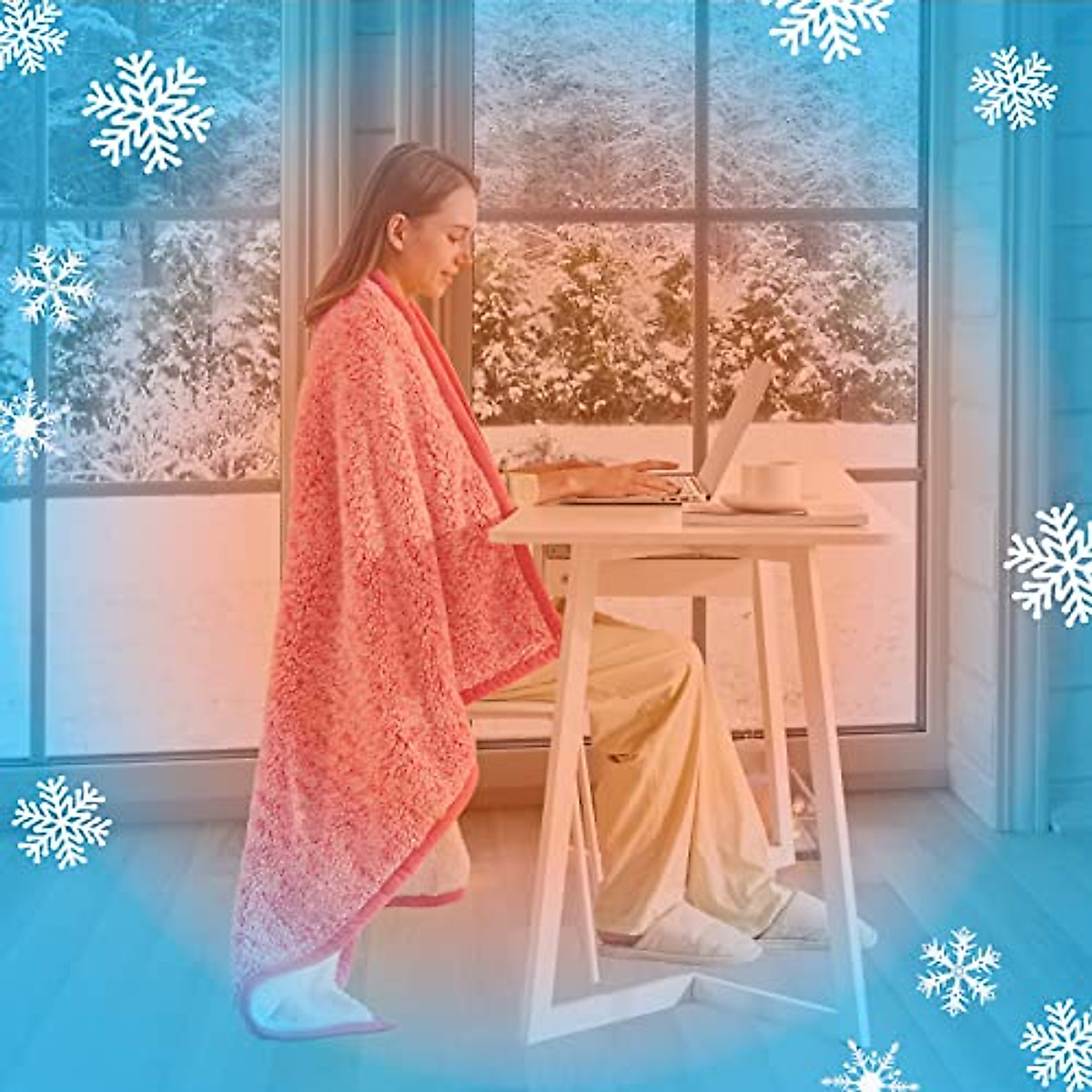 Inhand Sherpa Throw Blankets for Couch, Travel Plush Cozy Lightweight Blanket, Soft Fleece Fur Throw Blanket, Big Fluffy Sherpa Throws and Blankets for Sofa, Bed(50"x 60", Pink)