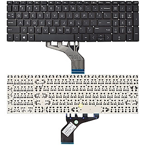 SUNMALL Replacement Keyboard Compatible with HP 250 G7 255 G7 15-DA 15-DB 15-DK 15-DR 15-DW 15-DU 15S-DU 15-DY 15s-DY 15s-EQ 15-EF 15s-FQ 15-GW 17-CA.Home 17-by Black US Layout