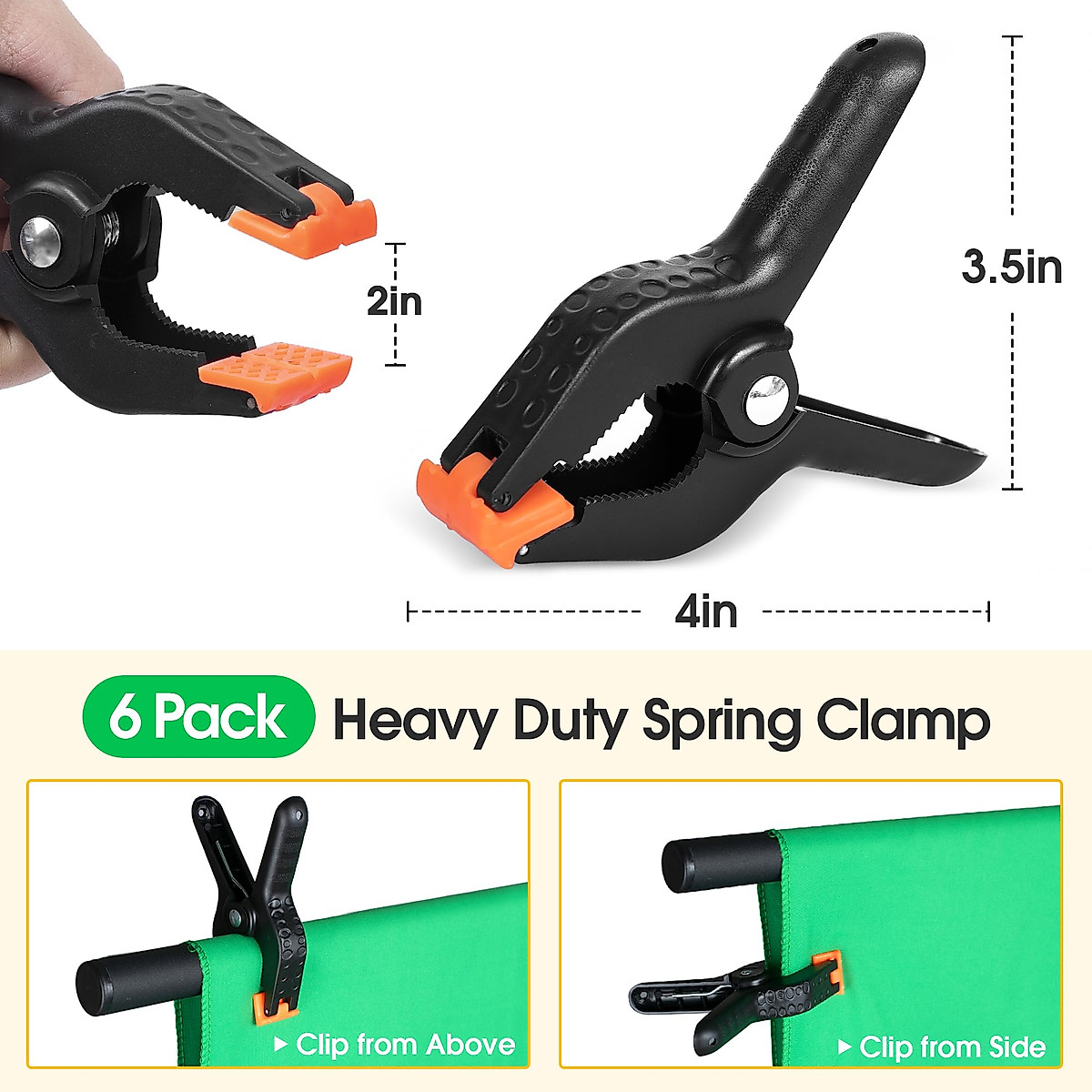 Green Screen Backdrop with Stand, 8x7.2ft Portable Greenscreen Background with Stand, T-Shape Green Screen Stand kit with 6 Spring Clamps, Sandbag, Carry Bag for Zoom, Video, Streaming and Photoshoot