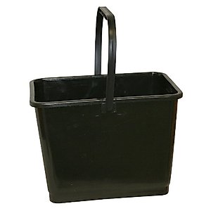 Mallory 864 Bucket with Handle, 2 Gallon Capacity, Black, 2 Gallon (256 Ounces)