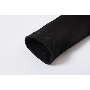 Infant Toddler Baby Girls Dress Pink Ruffle Long Sleeves Cotton (6-9m, Black)