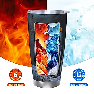 jshmgchw 3d Penguin 20oz Tumbler, Car Cup With Lid And Straw, Spill-Proof, Stainless Steel Double Wall Vacuum Insulated Reusable Coffee Travel Mug, For Cold Drinks, Hot Beverage