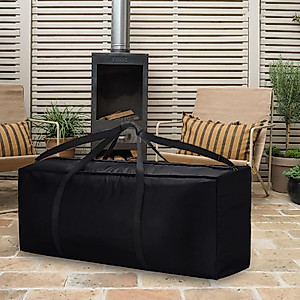 LYBOSH Outdoor Patio Cushion Furniture Organizer Bag Extra Large Storage Duffle Bag 59 inches L x 20 inches W x 27.5 inches H with Shoulder Strap and Handles, Big Foldable Duffle Bag