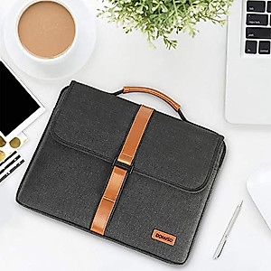 DOMISO 12.5-13 Inch Laptop Sleeve Case Handbag with Velcro Compatible with MacBook Pro 14 inch 2021 2022 M1 Pro / 13.5" Surface Book/Lenovo/HP,Dark Grey