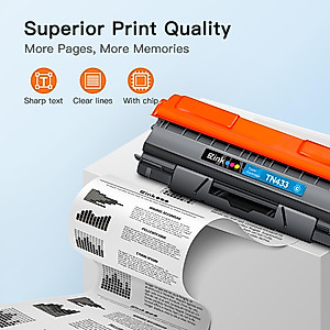 E-Z Ink (TM) Compatible Toner Cartridge Replacement for Brother TN-433 TN433 TN433bk TN431 Compatible with HL-L8260CDW HL-L8360CDW MFC-L8610CDW MFC-L8900CDW (1 Yellow, 1 Pack)