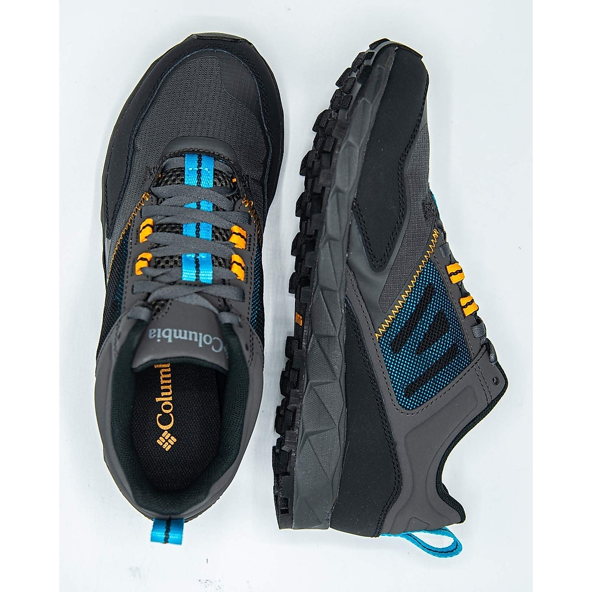 Columbia Men's Flow District, Dark Grey/Cyan Blue, 10