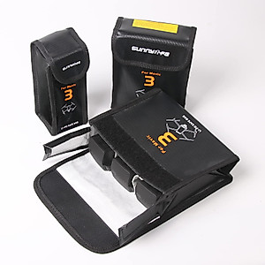 BEHORSE Mavic 3 Battery Safe Bag Fireproof Explosion-Proof Lipo Batteries Protector Storage for DJI Mavic 3/Mavic 3 Pro/Mavic 3 Classic Battery Accessories(for 3 Batteries)