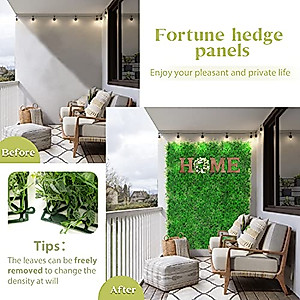 LMQSCH Artificial Hedge Grass Wall 12 PCS 20"X20" Privacy Fence Panels Faux Greenery Backdrop Wall Grass Decor Indoor Outdoor Artificial Hedge Wall Topiary Privacy Screens and Panels