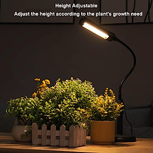 CHANGSHENG Grow Lights for Indoor Plants Desk LED Grow Light with Base Full Spectrum 50 LEDs Warm White for Indoor Plant Growing Lamp, Adjustable Gooseneck, Suitable Plants Growth (Without USB Plug)