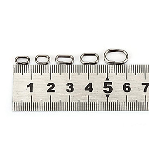 BORDSTRACT Oval Fishing Split Rings, 180PCS Stainless Steel Swivel Snap Lure Ring, Bait Connection Double Ring for Hard Bait, Minnow Bait, Crankbaits, Popper Bait