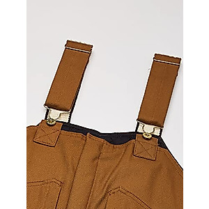 Dickies Men's Premium Insulated Bib Overall, Brown Duck, XX-Large/Short