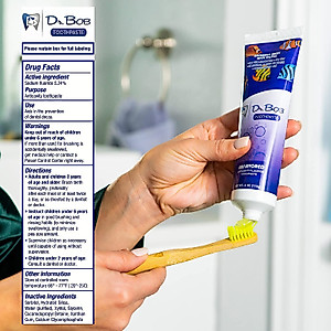 Dr. Bob Unflavored Toothpaste - Natural Xylitol - Baby Toddler Kids - Toothpaste with Fluoride for Sensitive Teeth - No Artificial Flavors - SLS Free Dye Free - 4oz 4 Ounce Pack of 1