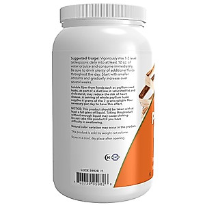NOW Supplements, Whole Psyllium Husks, Non-GMO Project Verified, Soluble Fiber, 24-Ounce